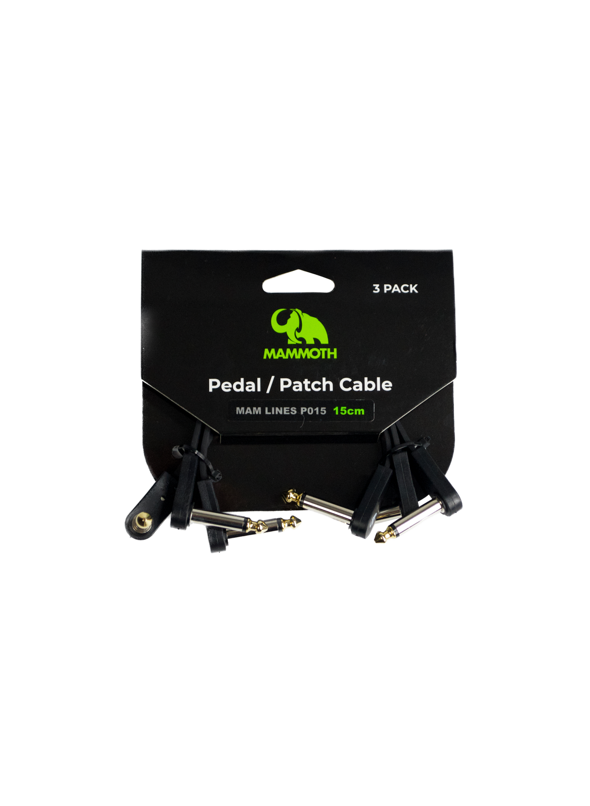 Mammoth Man Lines P025 30cm Pedal/Patch Cable - Angle To Angle - 3 Pack ...